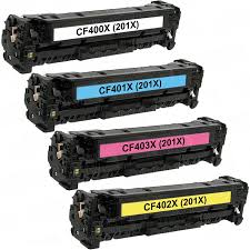 HP 201X Set of 4 Toner Cartridges: High Yield Black, Cyan, Magenta, Ye ...